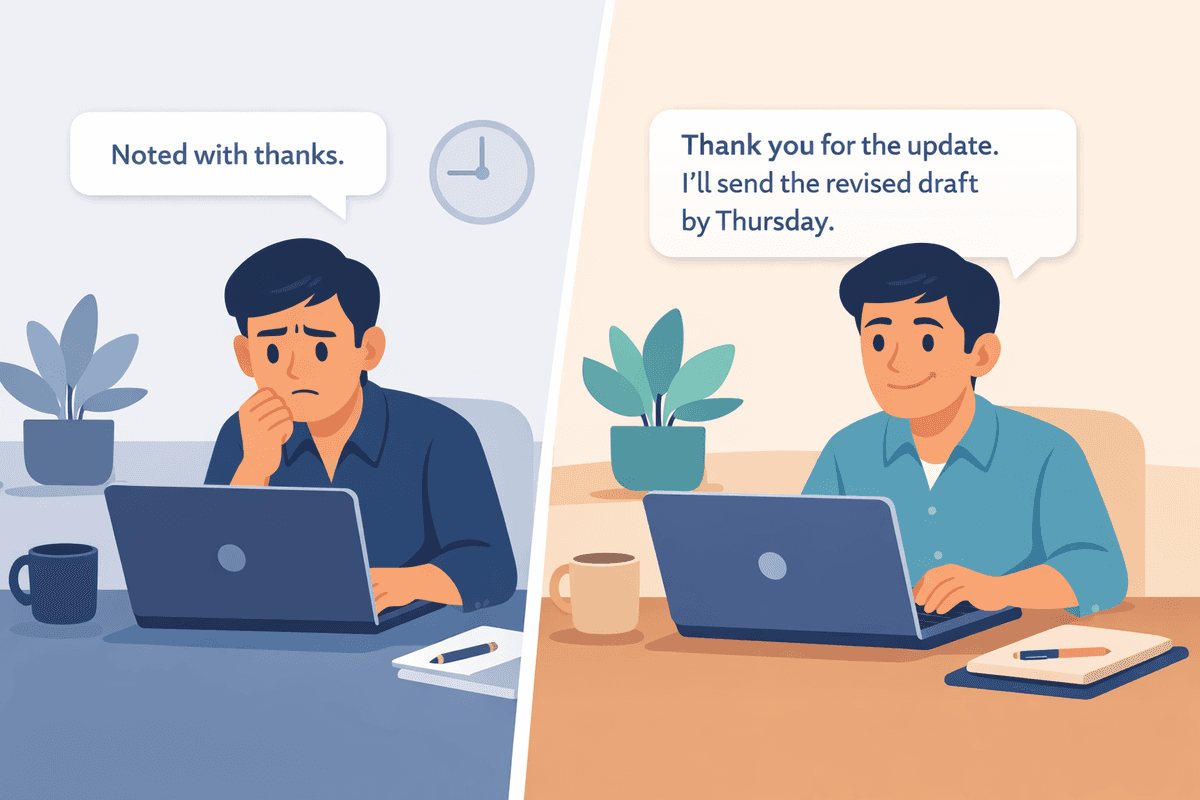 Noted with Thanks: Rude or Professional? | GrammarBuddy